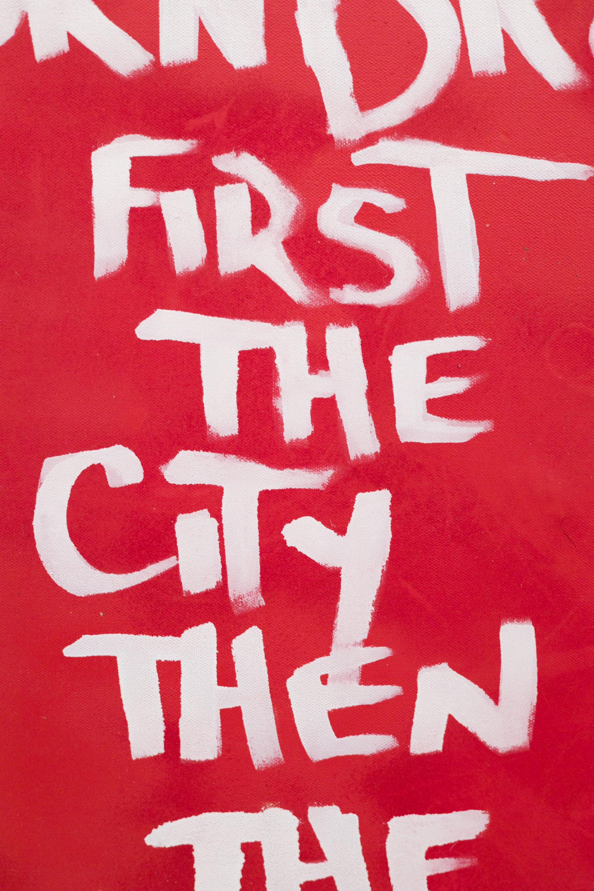 Cornbread First The City Then The World Red Canvas – Paradigm Gallery ...