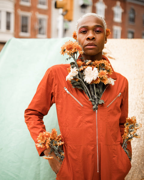 Aaron in flowers – Paradigm Gallery + Studio
